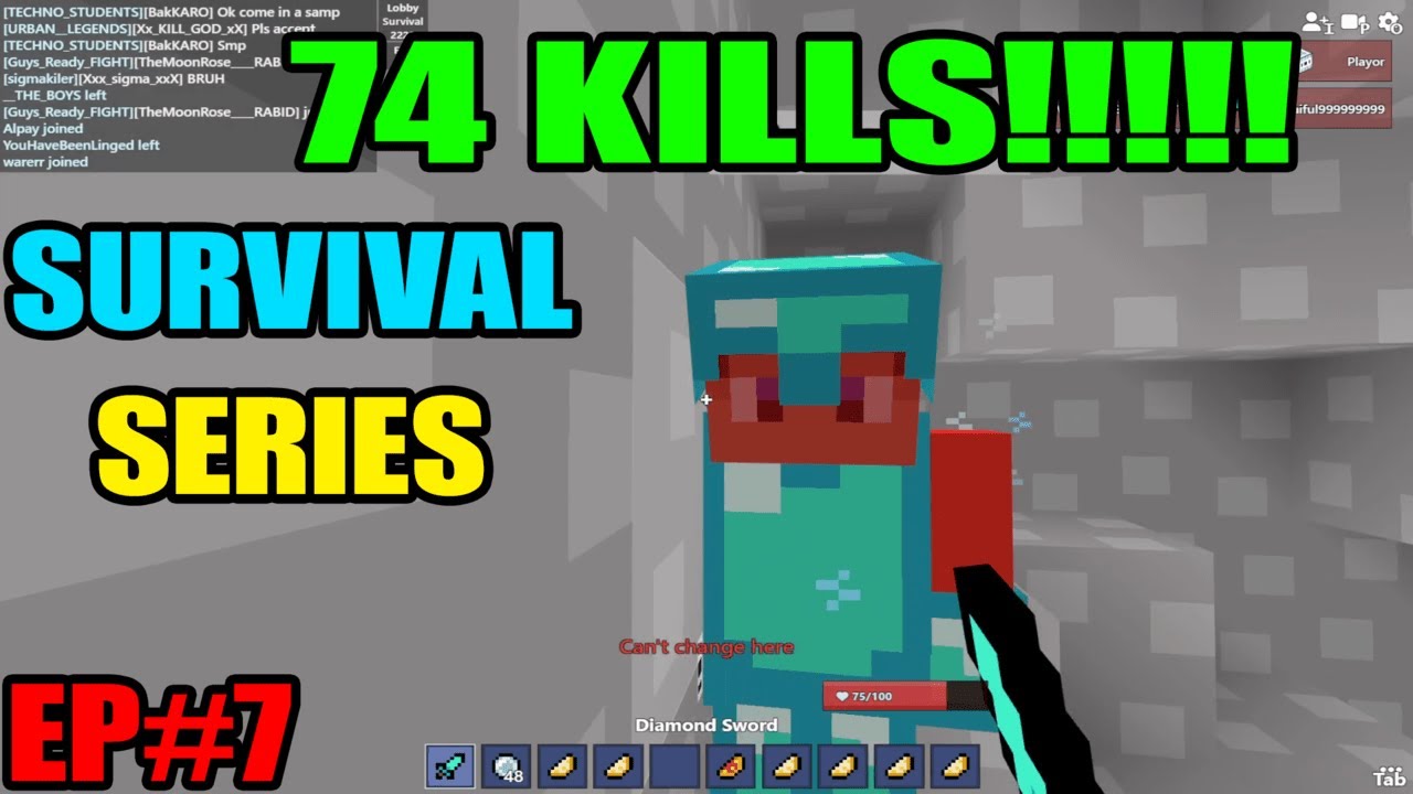 Bloxd.io SURVIVAL EP#7 ( 74 KILLS STREAK !!! ) || Bloxd.io - YouTube