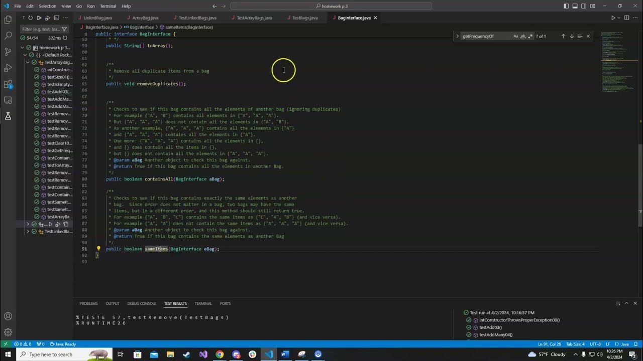 Homework Project 03 Bag Adt Resizable Array And Linked Implementations Youtube