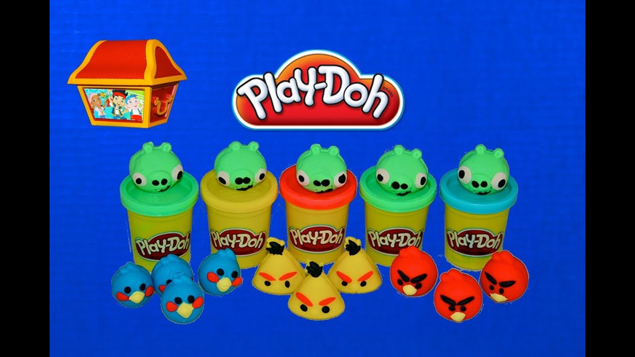 Play Doh Angry Birds Build 'n Smash Game Jake Treasure Chest Surprise ...