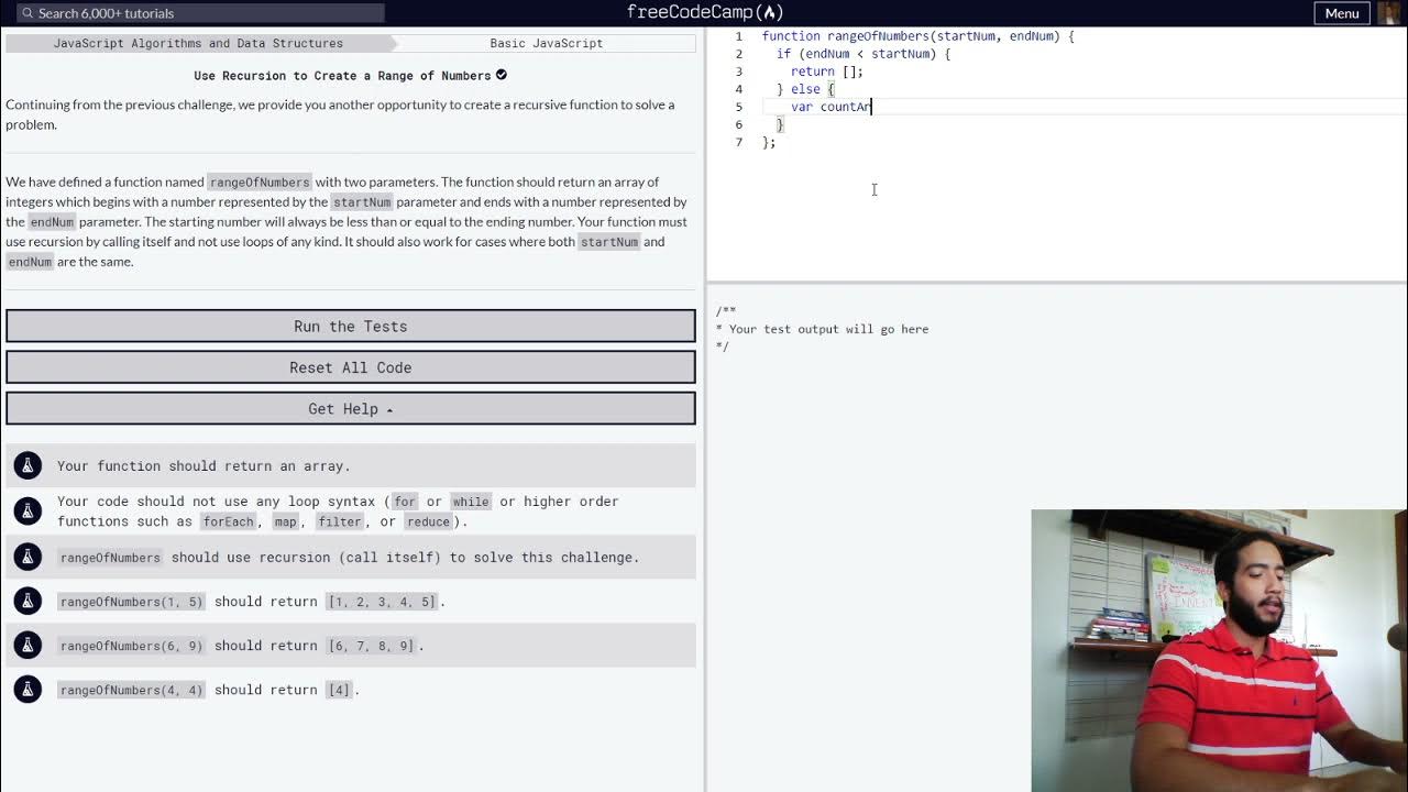 How to Use Recursion to Create a Range of Numbers in JavaScript - YouTube