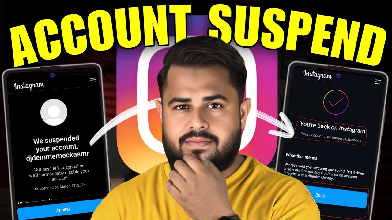 We Suspended Your Account Instagram 180 Days Problem | How To Recover ...
