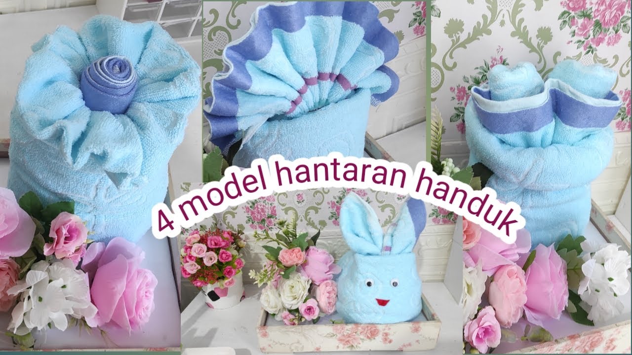 Bongkar 4 Cara Melipat Handuk Untuk Hantaran || Simple Towel Art ...