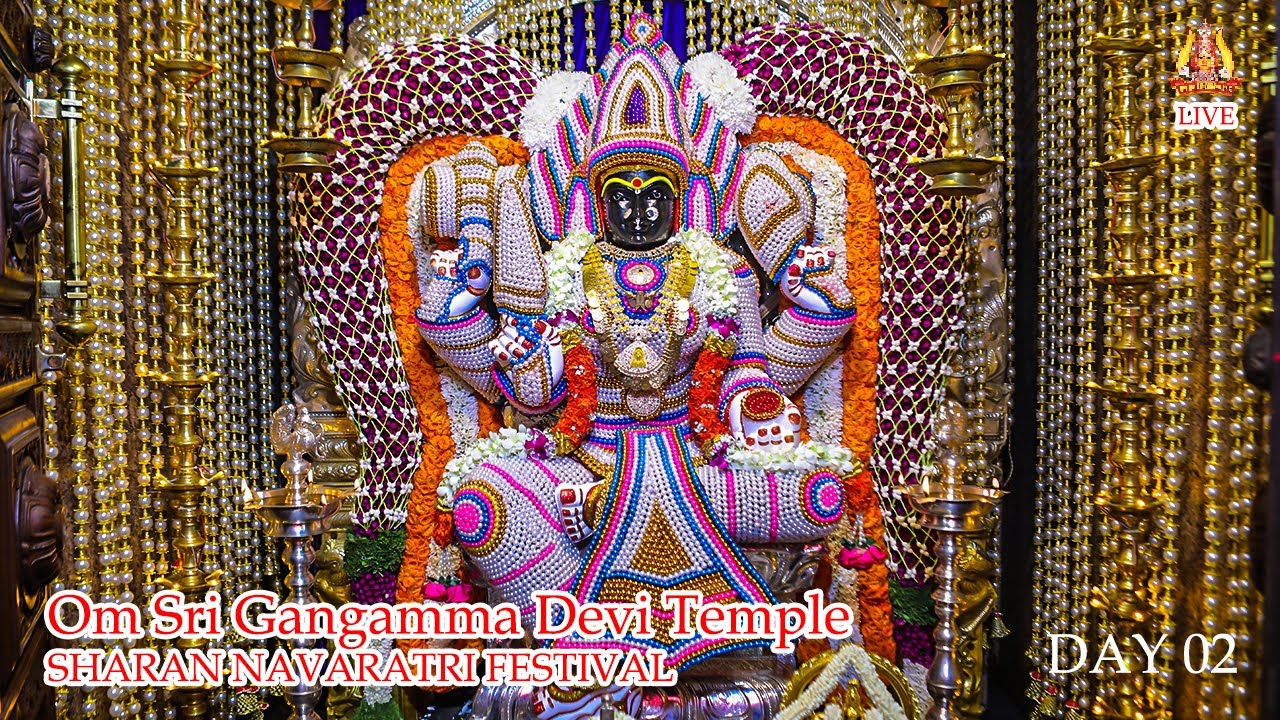 Live🔴 OM SRI GANGAMMA DEVI SHARAN NAVARATRI | Muthangi Alankara ...