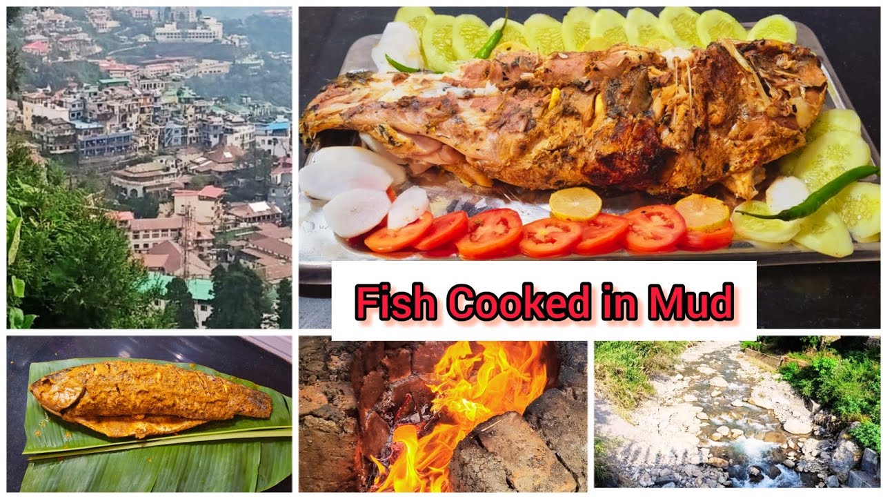 Whole Fish Cooked In Clay | Mud Fish | Baked Fish Recipe | School trip ...