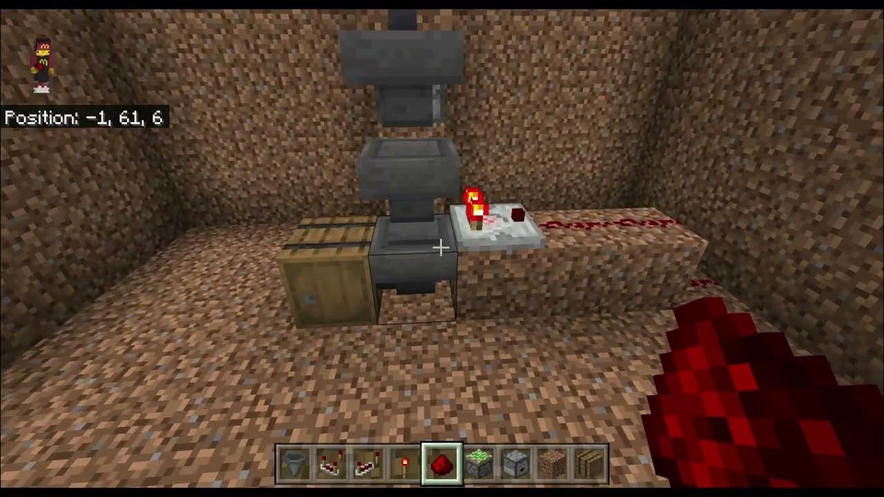 How To Make An Item Key Redstone Trigger In Minecraft - YouTube