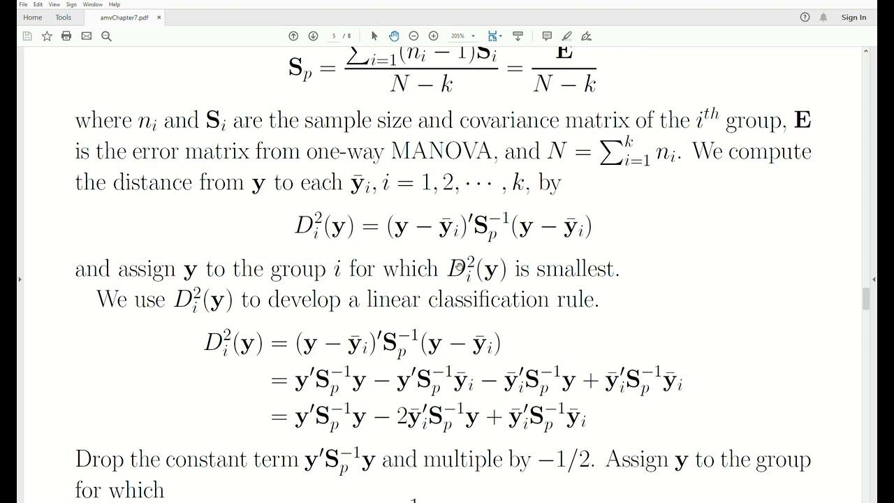 amv40 - Linear Classification for k Groups - YouTube