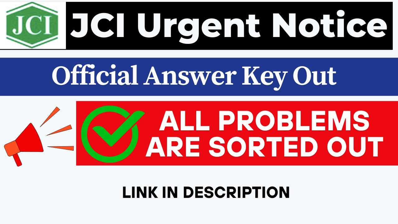 📢JCI Answer Key Out 2025 | 🚨 JCI Jr Assistant Answer Key 2025 | Jute ...