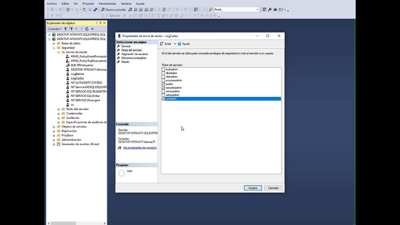 Seguridad de SQL SERVER 2019 LOGIN - YouTube
