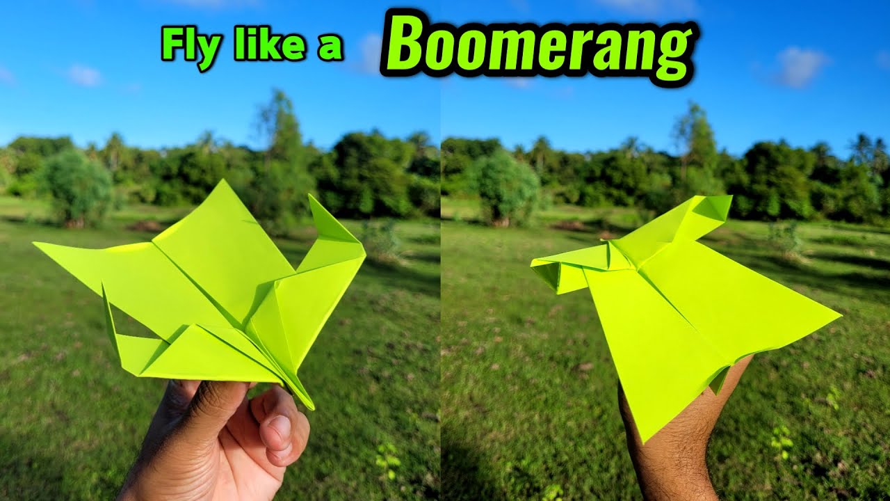 How to Make a Paper Airplane that Comes Back to You | Boomerang Paper ...