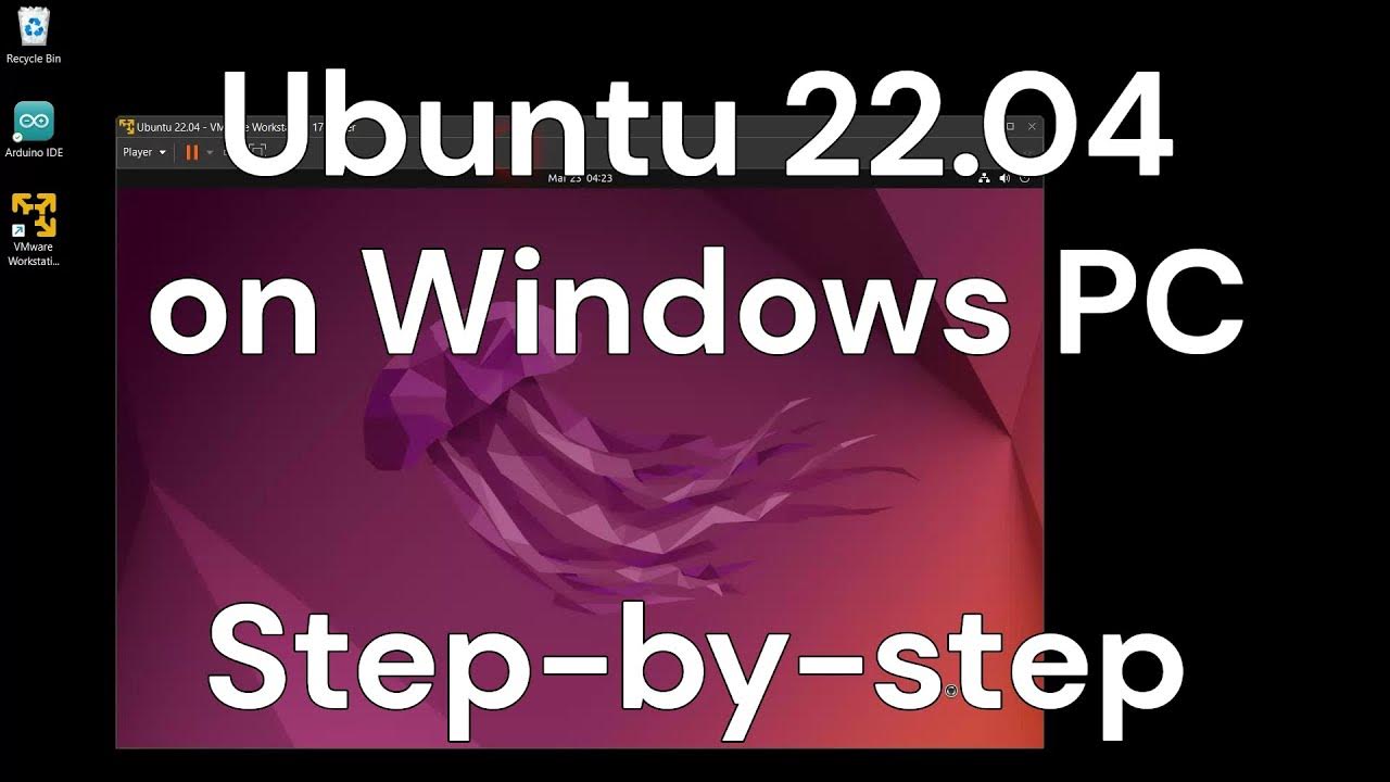 How to set up Ubuntu 22.02 on a Windows PC - using a virtual machine - YouTube