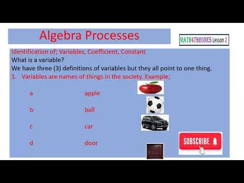Algebra 2: Variable, coefficient, Constant - YouTube