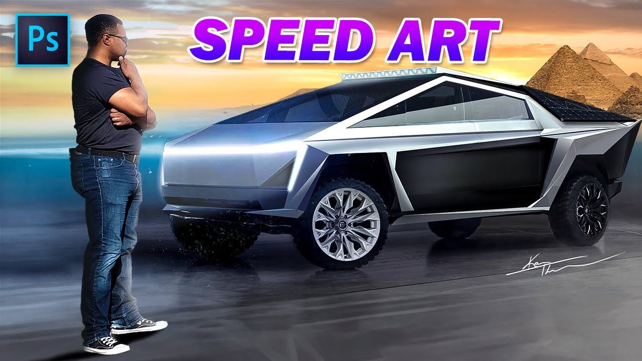 I Designed a Cybertruck Body Kit using Only Triangles in Photoshop ...