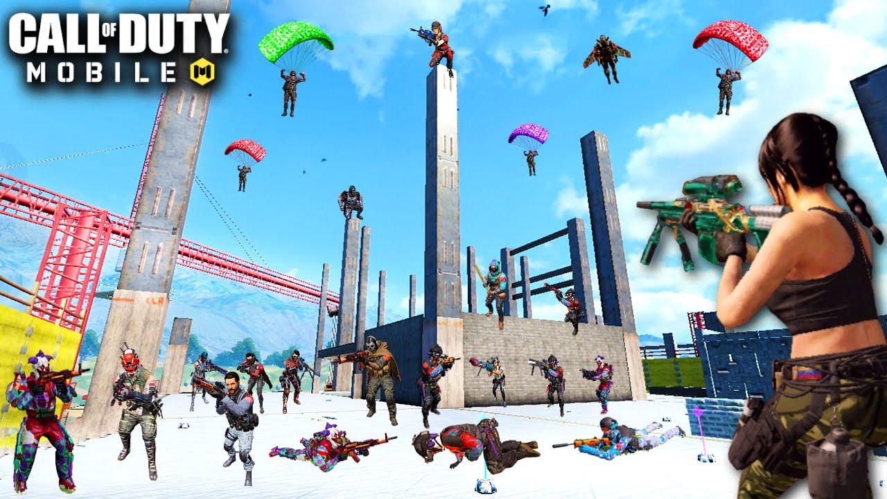 PARKER vs 99 PLAYERS at CONSTRUCTION SITE!! | COD MOBILE | SOLO VS ...