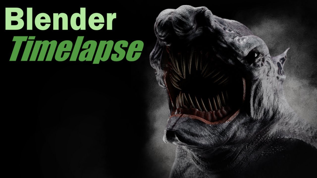 Blender to Krita Time-lapse - Monster dog - YouTube