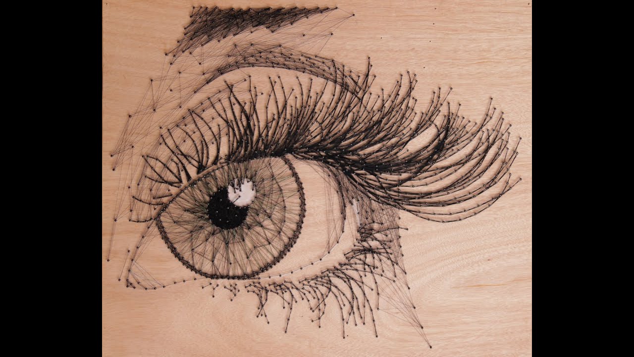 How To Make String Art Realistic Eye YouTube How To Make String Art Realistic Eye YouTube