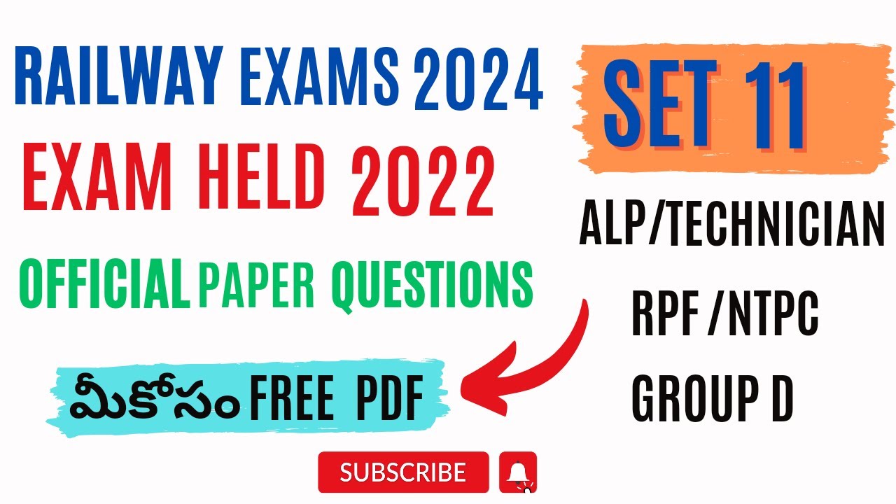 RAILWAY EXAMS 2024:MATHS SET 11 OFFICIAL PAPER QUESTIONS#RPF#alp # ...