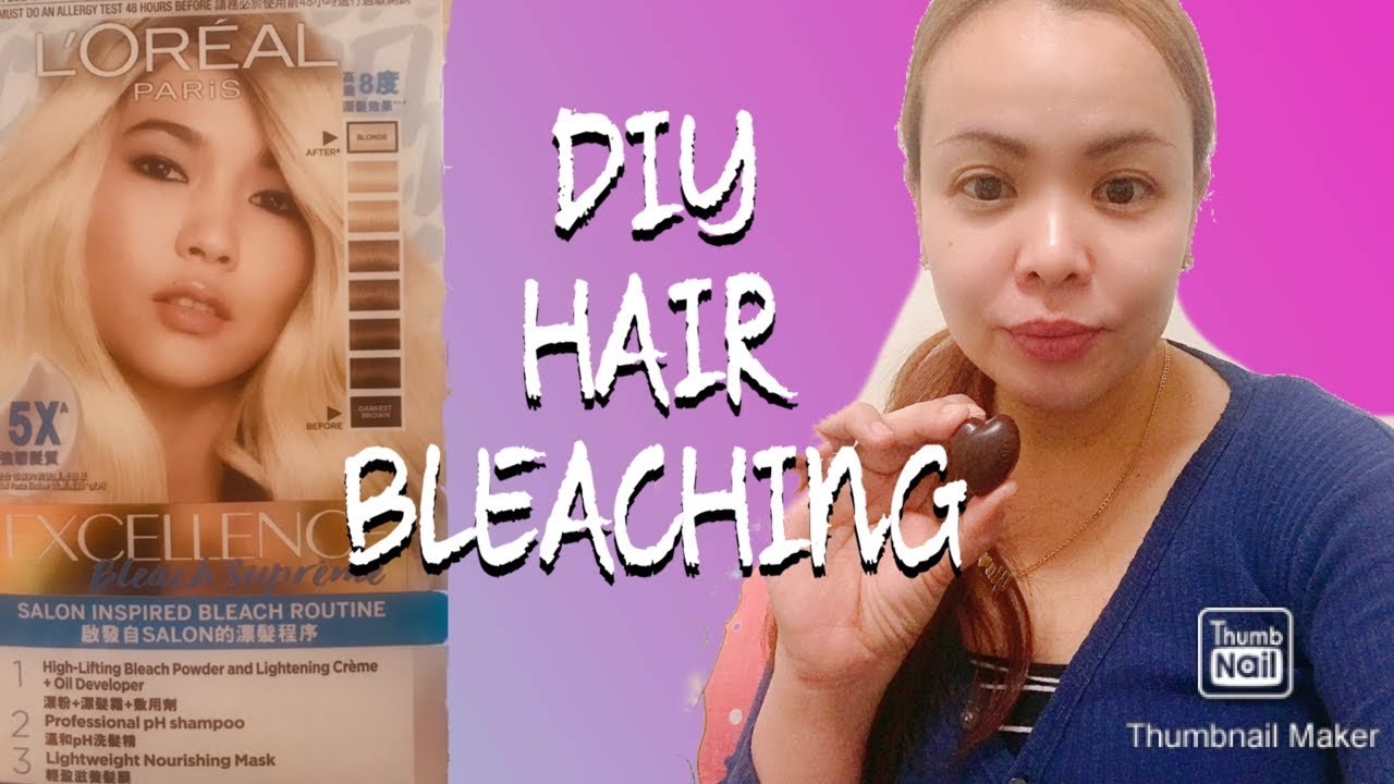 DIY HAIR BLEACHING USING LOREAL PARIS EXCELLENCE BLEACH SUPREME # ...