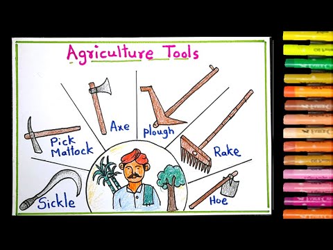 Agriculture tools drawing easy | how to draw Agriculture tools| Plough ...