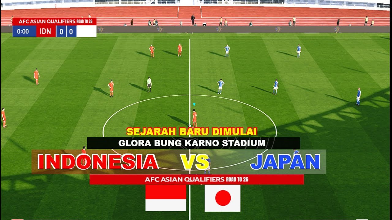 FULL MATCH TIMNAS INDONESIA VS JAPAN GBK STADIUM GAMEPLAY PES2021 ...