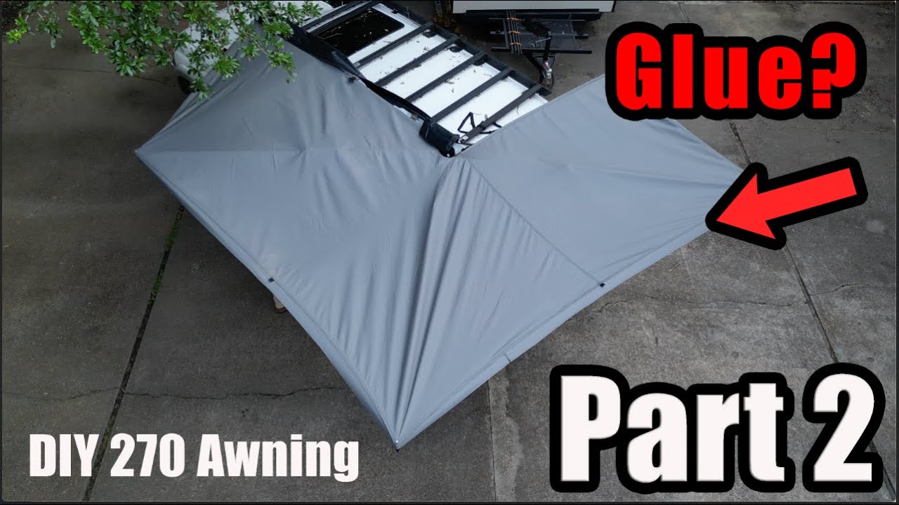 The Best DIY Awning! (Part 2 - The fabric work) - YouTube