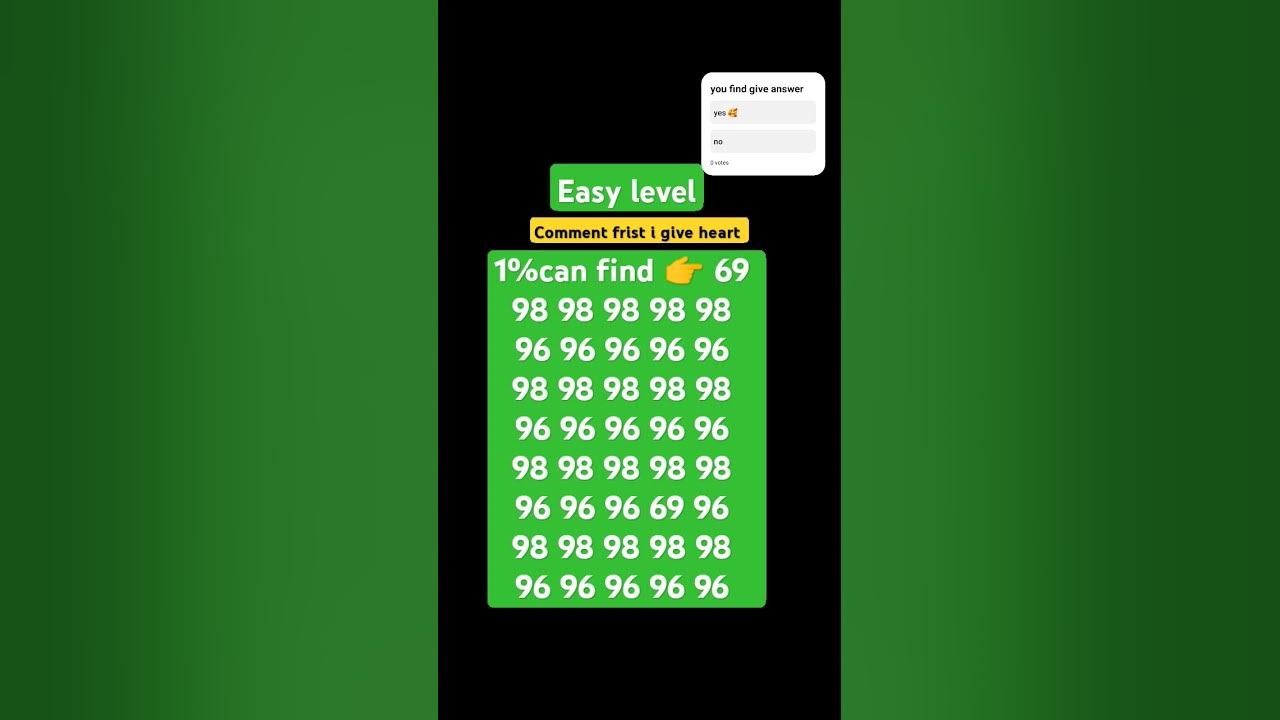 1%can find 👉 69 #shorts #shortsfeed #90iq - YouTube