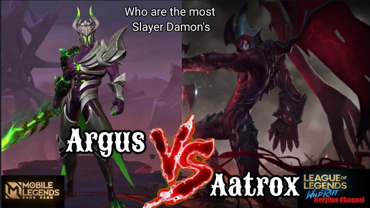 Aatrox Vs Argus Who are best Damon's Slayer | Wild Rift League of ...