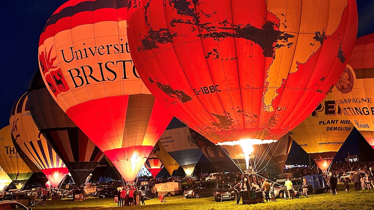 MJ Ballooning | Thursday Night Glow | Bristol Balloon Fiesta 2023 - YouTube