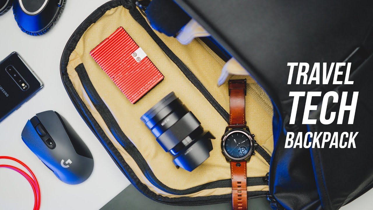 What's In My Bag - Travel Tech Backpack! - YouTube