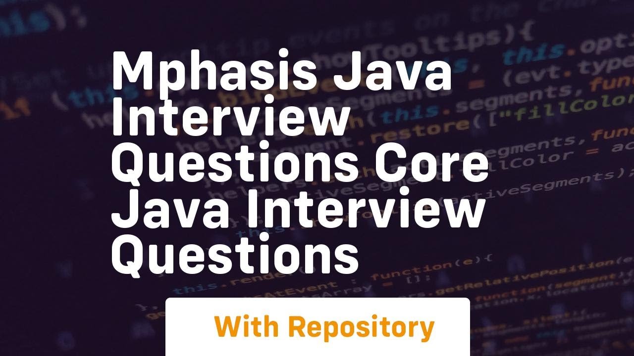 mphasis java interview questions core java interview questions - YouTube