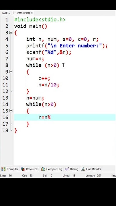 Armstrong number 🤓Short trick #coding #programming #clanguage #shorts #cprogram #armstrong - YouTube