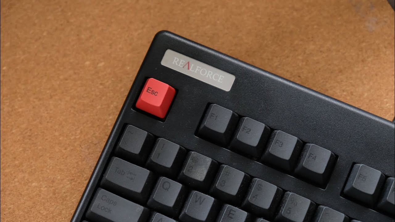 Realforce R1 Black on Black - Topre Stock Keyboard Typing Sounds - YouTube
