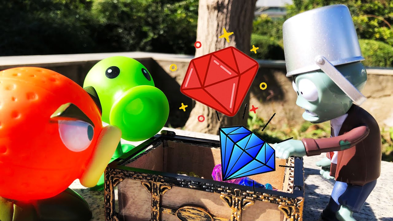 Plant vs Zombie IN REAL LIFE植物大战僵尸现实版：植物大战僵尸充能柚子豌豆射手与僵尸争夺宝藏 PVZ - YouTube