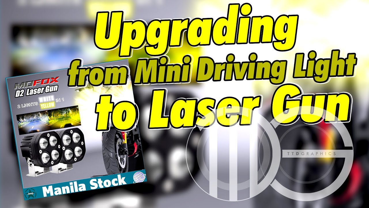 Upgrading from Mini Driving Light to Laser Gun Fog Lights - YouTube