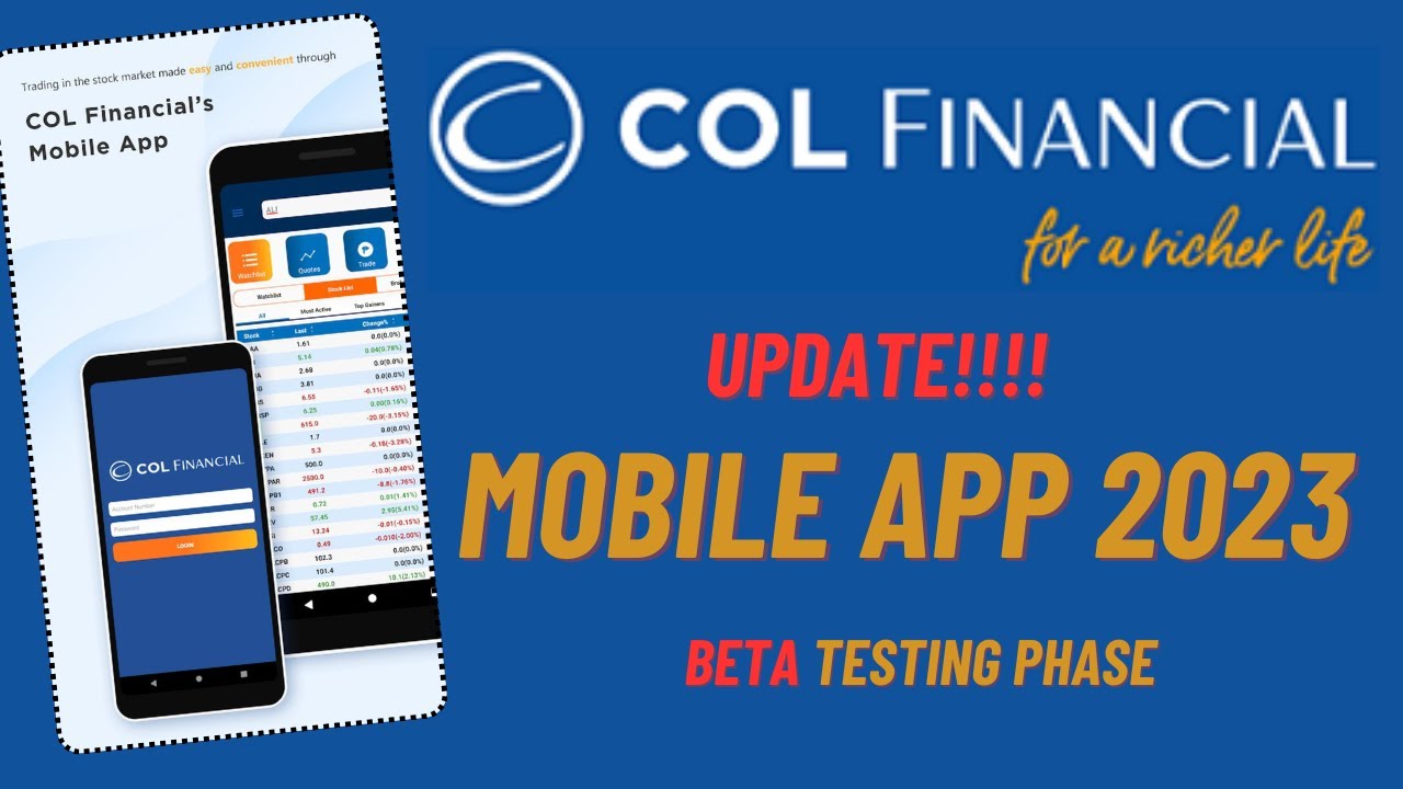 COL FINANCIAL MOBILE APP 2023 UPDATED - YouTube