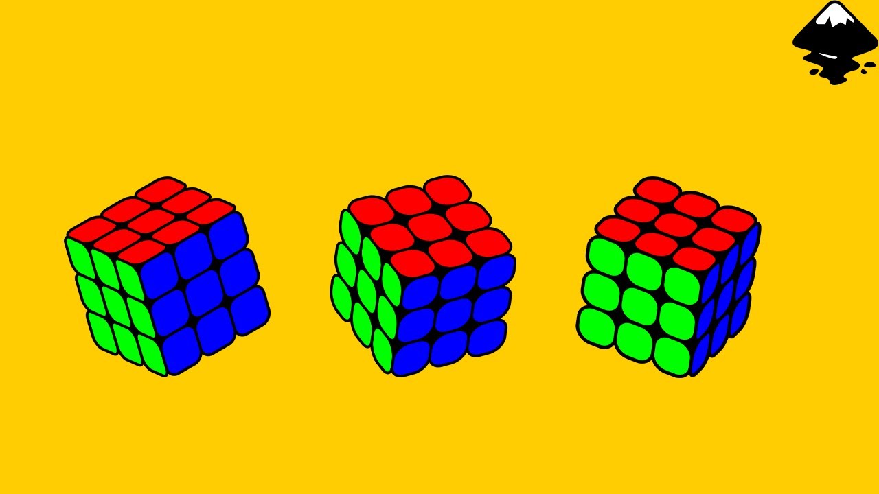 How to create Rubik's Cubes in different angles in Inkscape - YouTube