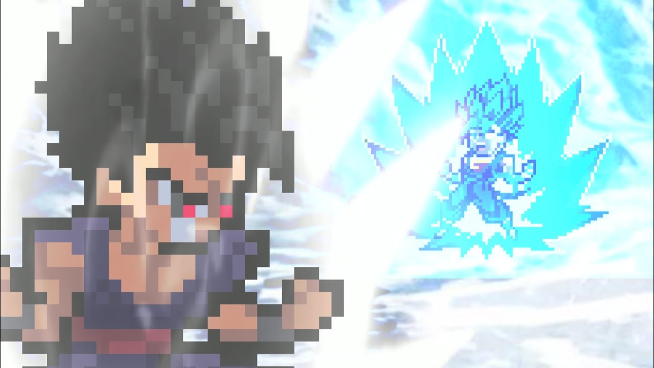 vegetto blue vs gohan beast animação de sprite - YouTube