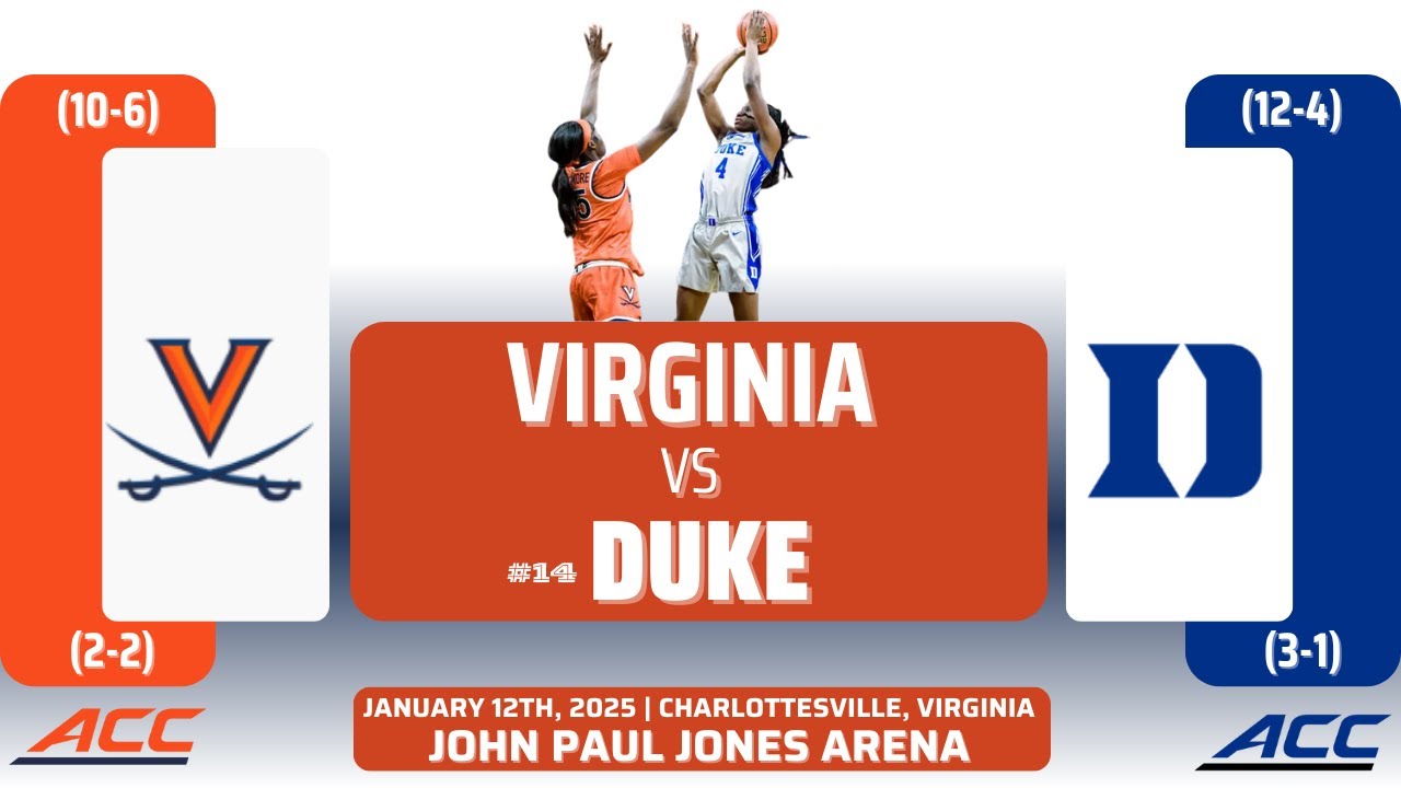 Virginia vs No. 14 Duke | ACC | 1.12.25 - YouTube