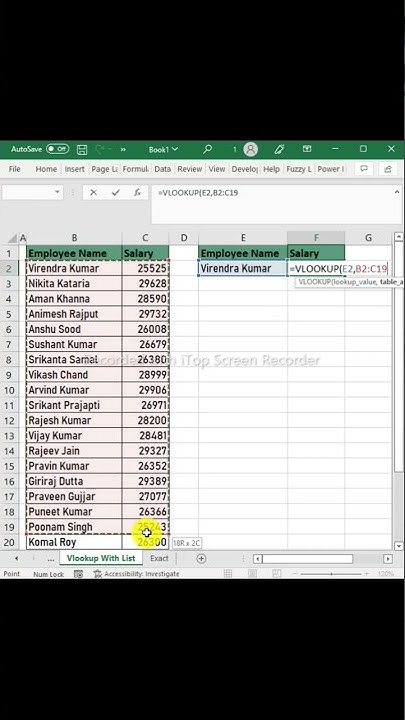 Advance Excel Interview Tips || Vlookup with Drop-down list in Excel #vlookup #shorts #excel ...