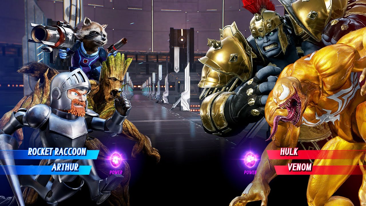 Rocket Raccoon & Arthur vs Gladiator Hulk & Yellow Venom (Very Hard ...