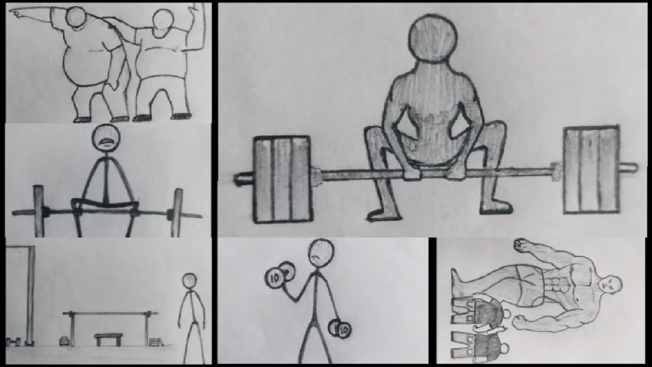 Stick worked out in the gym || Draw || Animation video #StickStar - YouTube