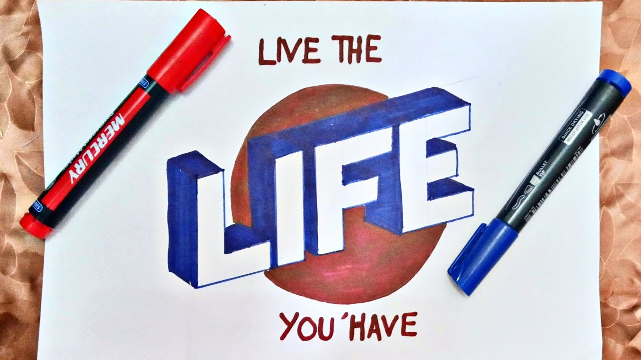 How to write 3D calligraphy with Pencil | Handwriting | Talha Saleh ...