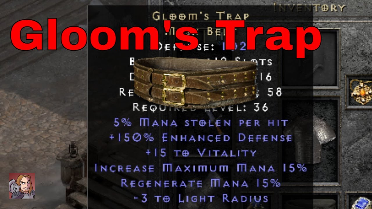 D2R Unique Items - Gloom's Trap (Mesh Belt) - YouTube