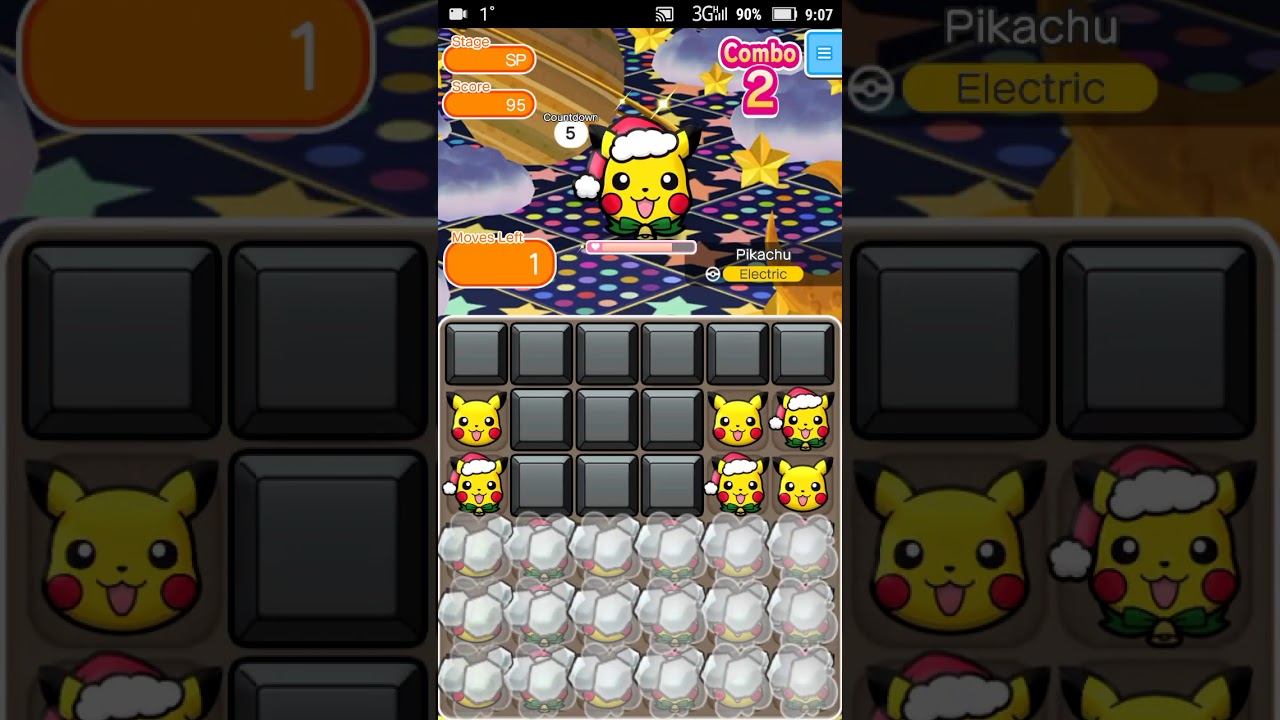 Pokemon Shuffle - Daily Pokemon: Pikachu (Holiday) - YouTube