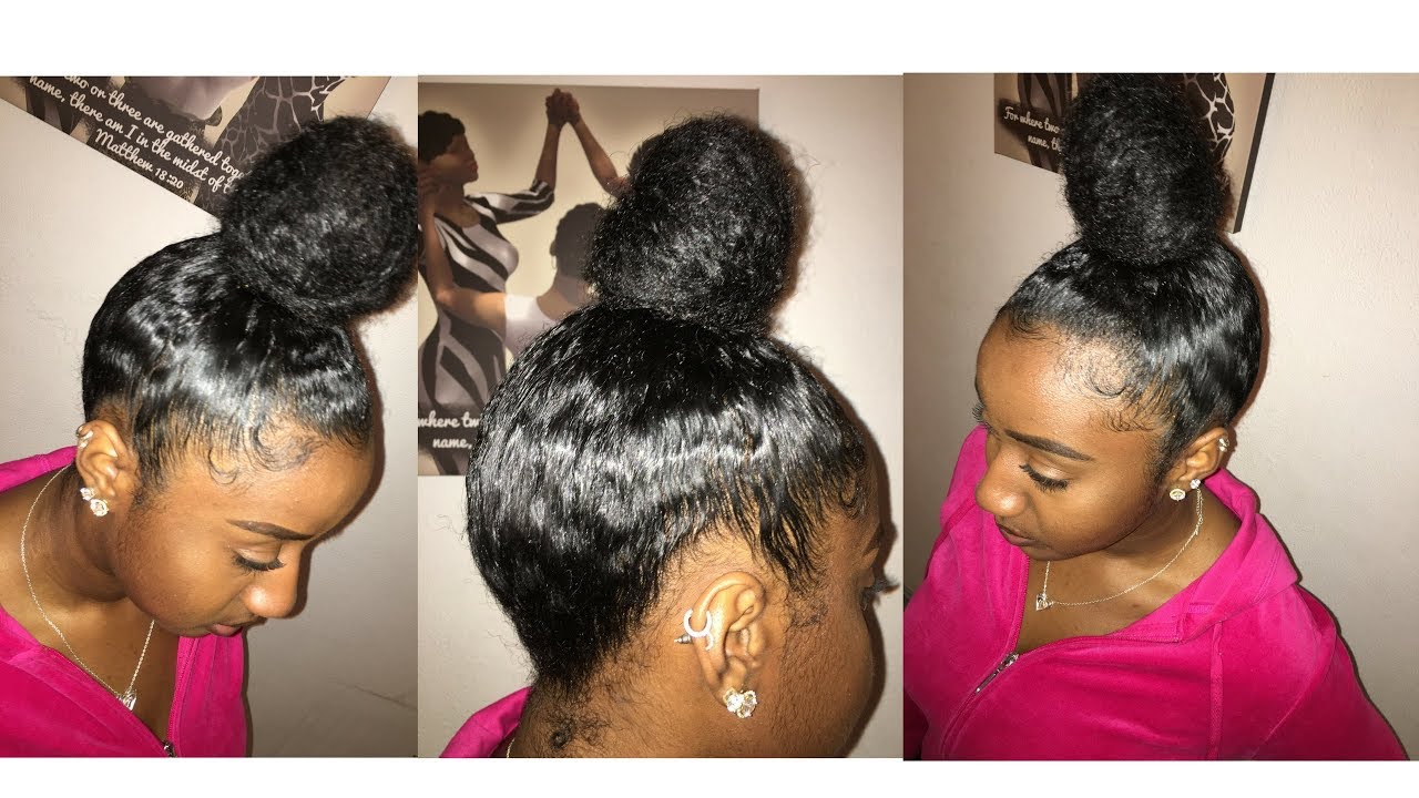 The ULTIMATE SLEEK BUN | Waves on 10000 - YouTube