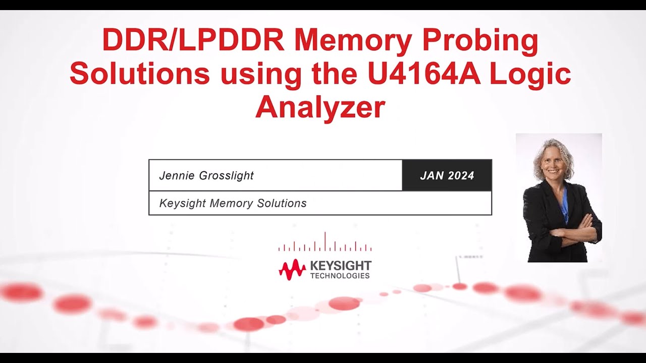 Ddrlpssr Memory Probing Solutions Using The U4164a Logic Analyzers Youtube
