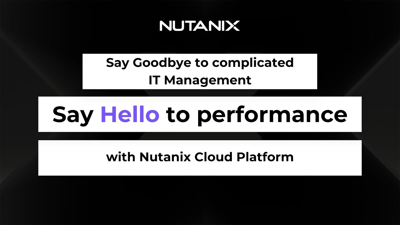 Nutanix Cloud Platform For Business-Critical Applications and Databases - YouTube
