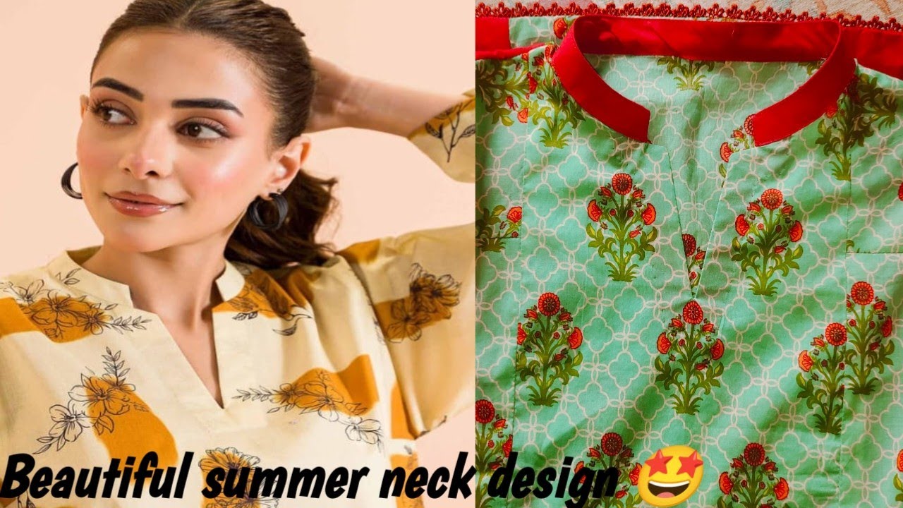 Beautiful summer neck design 😍گرمیوں کے مطابق بہت ہی پیارا سا نیک ...