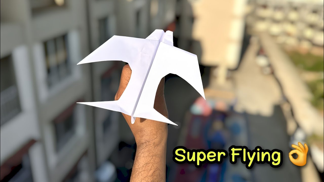 paper flying super toy, how to make flying bird plane, paper flying toy ...