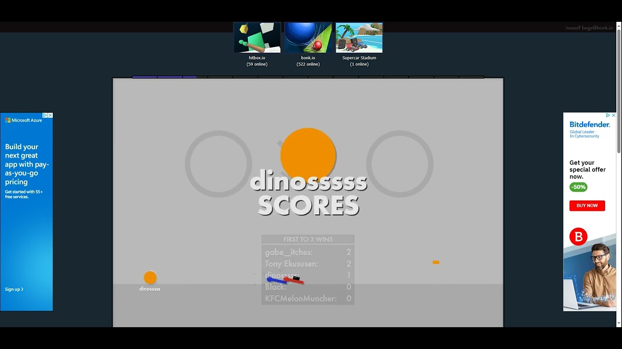 Bonk.io gameplay (more) - YouTube
