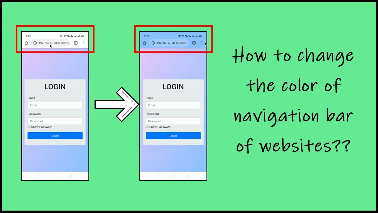 How To Change Color Of Navigation Bar Of A Website On Chrome YouTube How To Change Color Of Navigation Bar Of A Website On Chrome YouTube